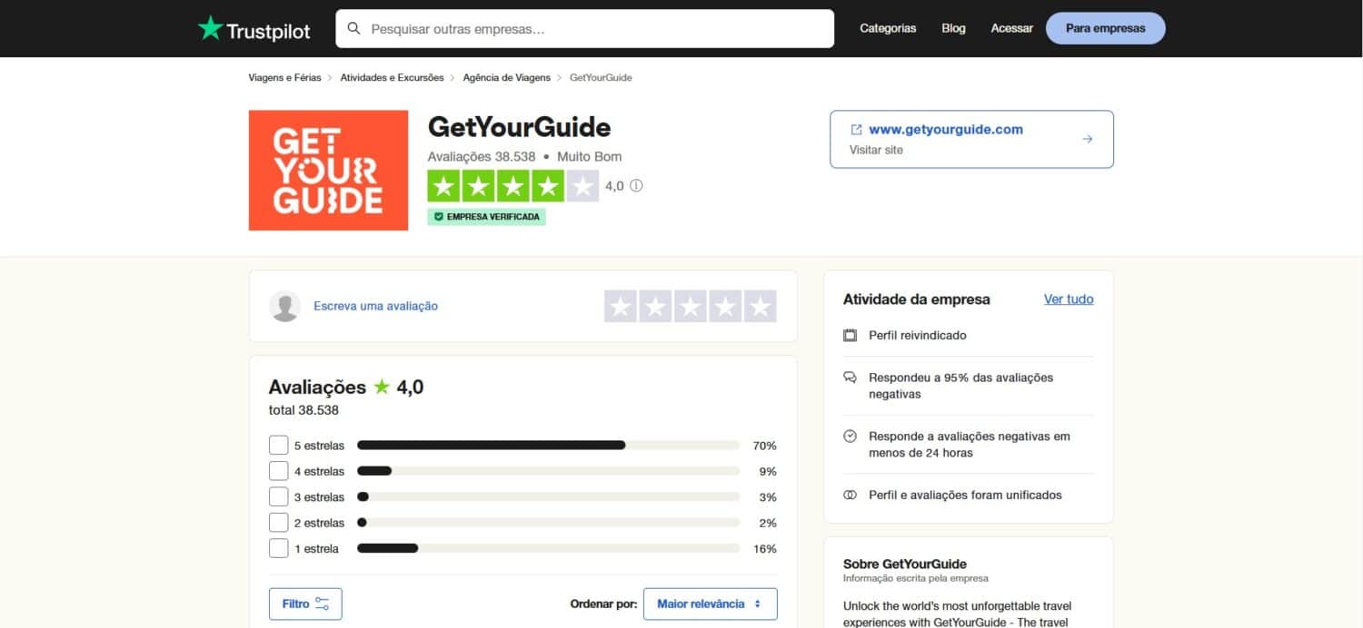 Get Your Guide é confiável? Veja informações atualizadas de 2025